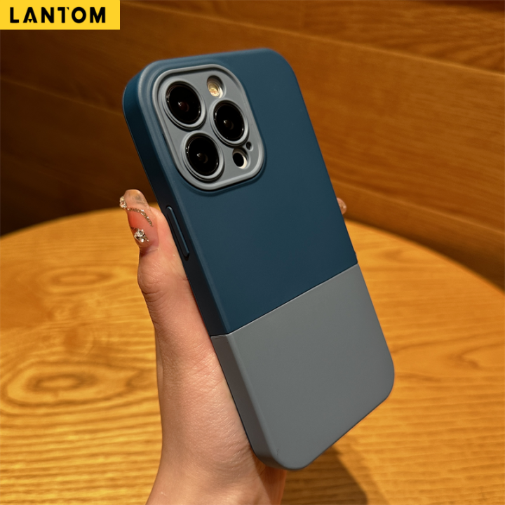 LANTOM Phone Cases Splicing Color Soft Silicone Shockproof Phone Case ...
