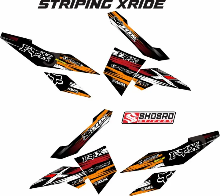 STRIPING MOTOR X-RIDE POLET RACING / STIKER BUAT MOTOR YAMAHA X RIDE ...