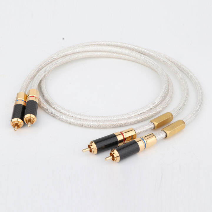 fhtjy QED four core silver plated HIFI fever grade RCA signal cable CD ...