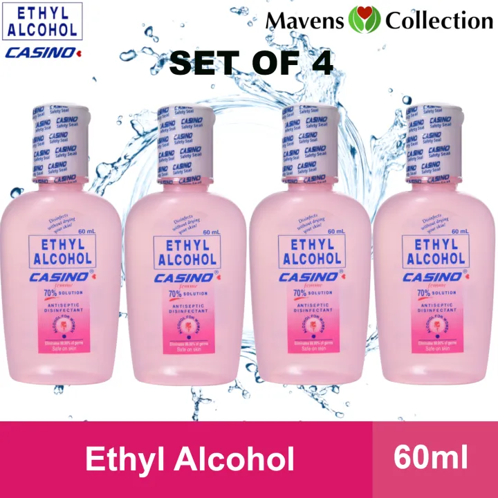 CASINO Ethyl Alcohol Femme 70% Solution 60ml (set of 4) by MAVENS ...