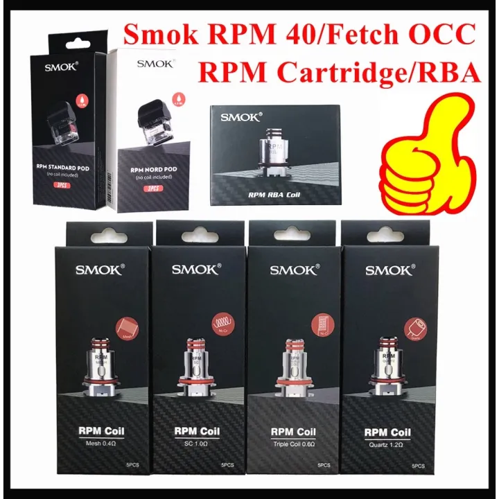 [Ship Today] 5PCS SMOK RPM OCC RBA Cartridge Fetch Mini RPM80 PRO Nord ...
