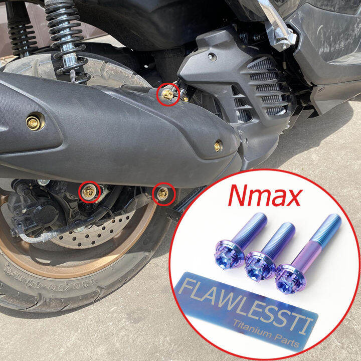 FLAWLESSTI Yamaha Nmax V1 V2 Aerox V1 V2 155 Exhaust Pipe Gr5 Titanium ...