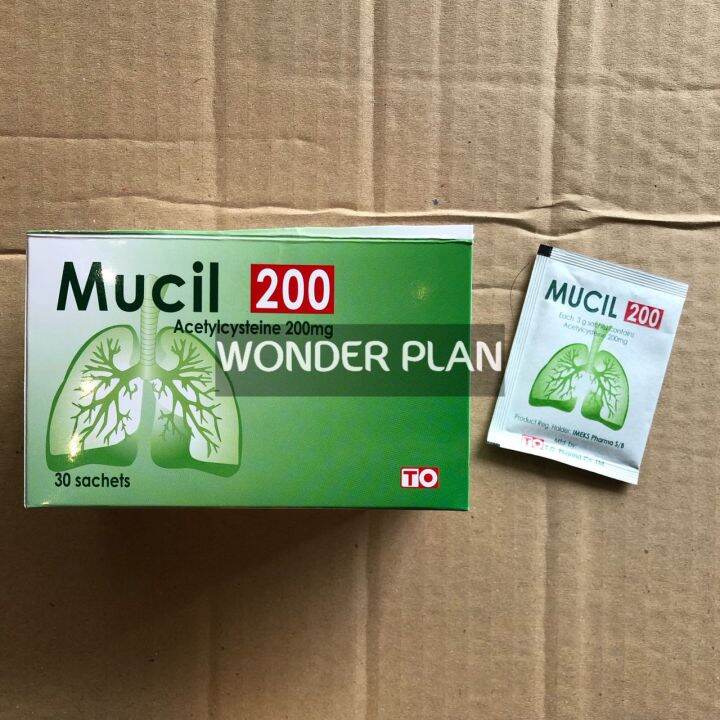 Wonder Plan T.O. Mucil 200 Acetylcysteine 200mg - 1 Sachet | 30 Sachets ...
