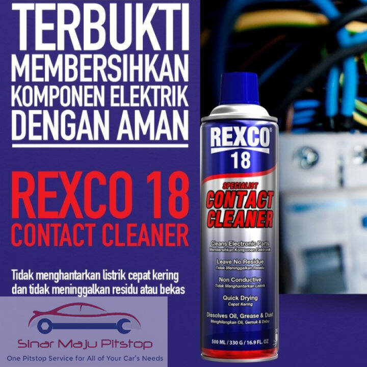 Spray Pembersih Motherboard Keyboard Peralatan Komputer Lainnya - REXCO 18 CONTACT CLEANER 500 ...