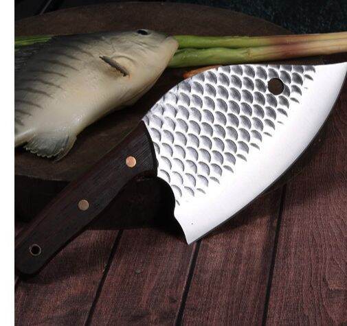 READY STOCK🌶️Forged fish knife cut meat slice fish scale pattern ...