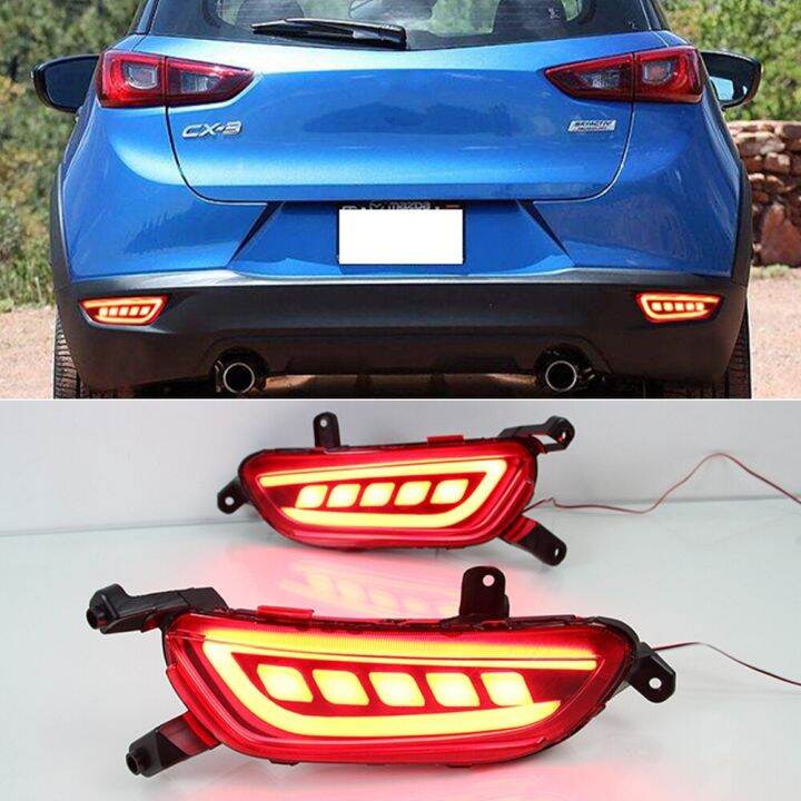 1Set Reflector For Mazda CX-3 CX3 2015 2016 2017 2018 2019 2020 Car LED Rear Fog Lamp Bumper ...