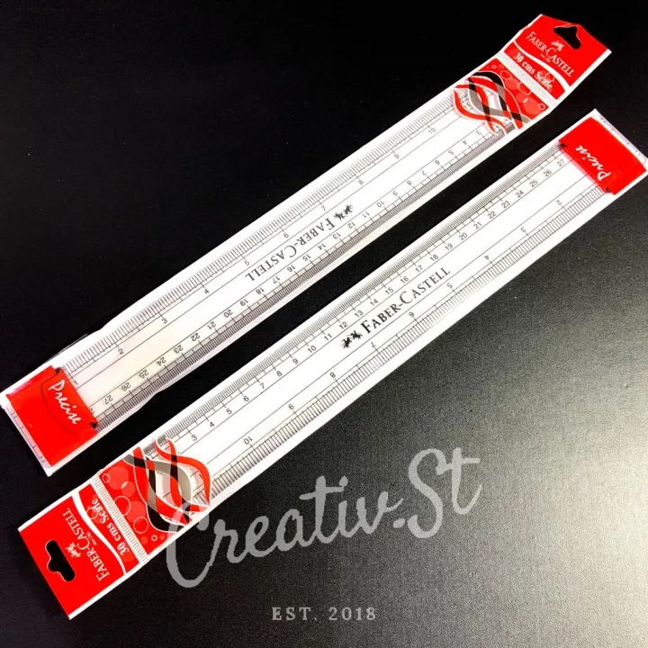 Penggaris 30 cm Faber Castell Ruler Scale 12 Inch | Lazada Indonesia