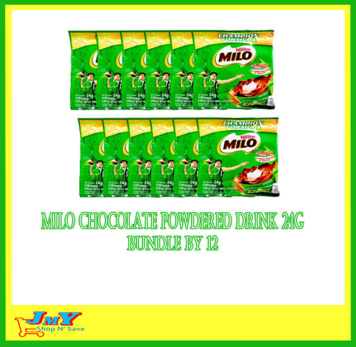 JMY MILO CHOCOLATE POWDERED DRINK 24G (BUNDLE BY 12) | Lazada PH