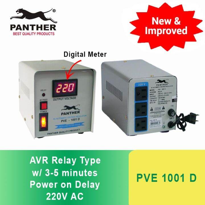 Panther PVE 1000 D AVR Relay Type, 220V AC Output with 3-5 minutes ...