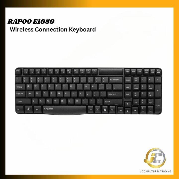 RAPOO E1050 SPILL-RESISTANCE WIRELESS KEYBOARD WITH NANO RECEIVER, 10 ...