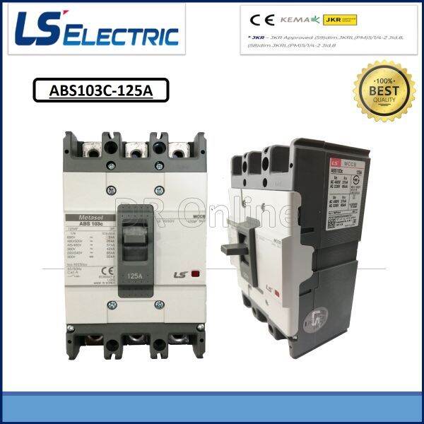 LS (METASOL) MOLDED CASE CIRCUIT BREAKER MCCB, 3 POLE ~ 37KA ~ 20 - 100A, (ABS103C) | Lazada
