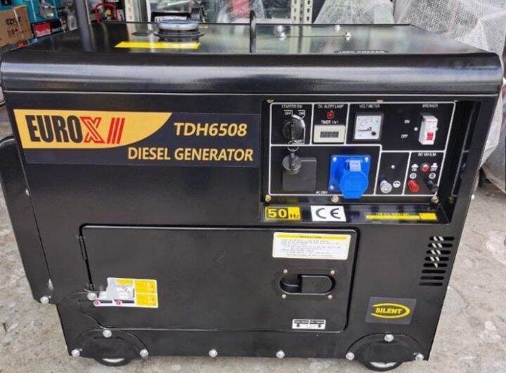 EuroX TDH6508 5kva Soundproof Diesel Generator Genset - Battery Start 6 Months Local Warranty ...