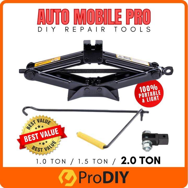 Heavy Duty Scissor Jack Car Repairing Tool Tyre Repair Workshop 1.0 / 1 ...
