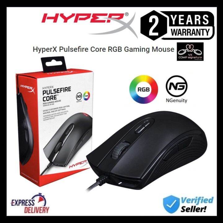 HyperX Pulsefire Core RGB Gaming Mouse Gamers 7-Button 6,200 DPI (HX ...