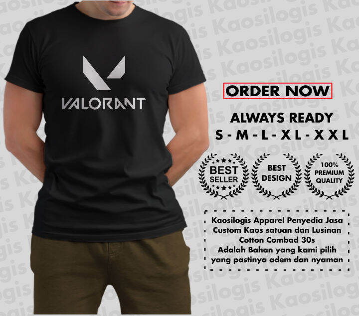 Kaos Valorant Game FPS Gamer Esport Baju Distro - Kaosilogis | Lazada ...