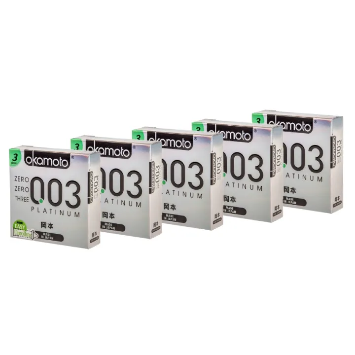 Okamoto 003 Platinum 5 boxes of 3s Peak Performance Condoms☛ | Lazada PH