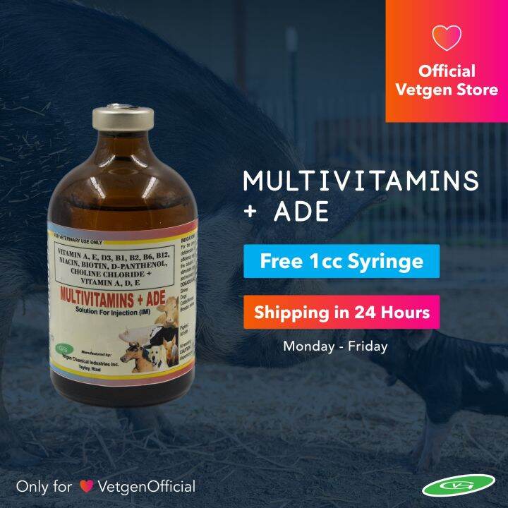 Multivitamins+ADE for Animals | 100ml | Vet Product | Vetgen Official ...