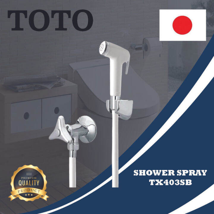TOTO Jet Shower TX403SB With Stop Valve Original White | Lazada Indonesia
