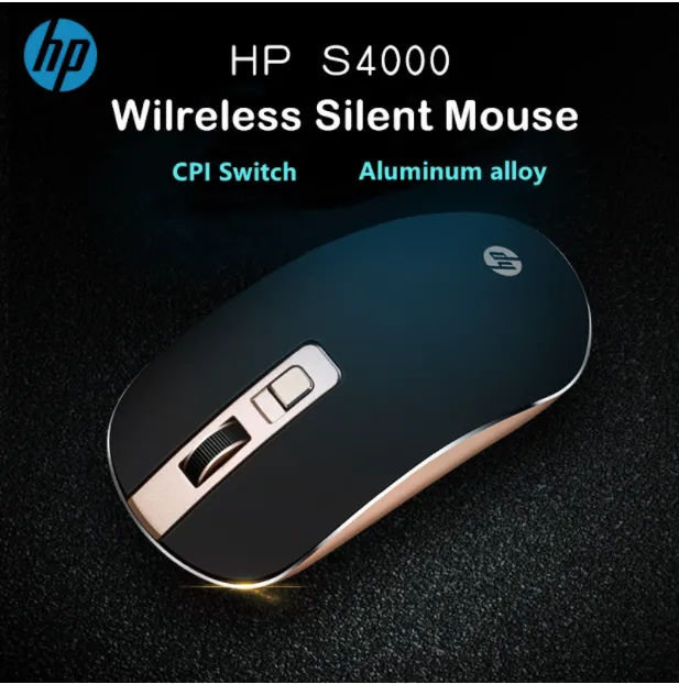 Original HP S4000 Wireless Mouse Silent mouse Mute Mouse Optical USB ...