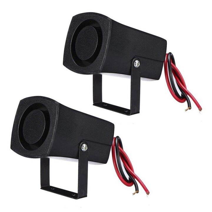 2X 12-24V 6Tones Car Police Fire Alarm Horn Ring Alarm System Siren ...