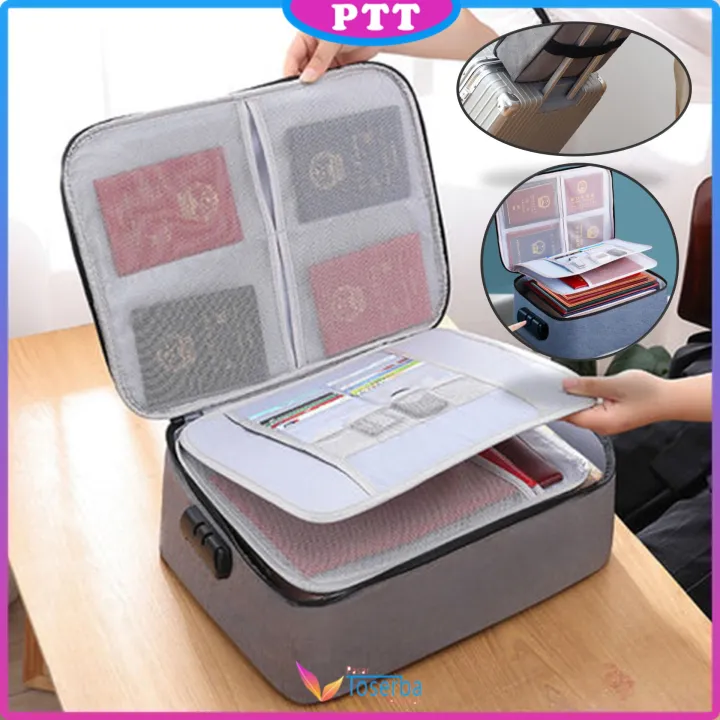PTT Tas Penyimpanan Dokumen 3 Layer Storage Bag Sertifikat File Tempat ...