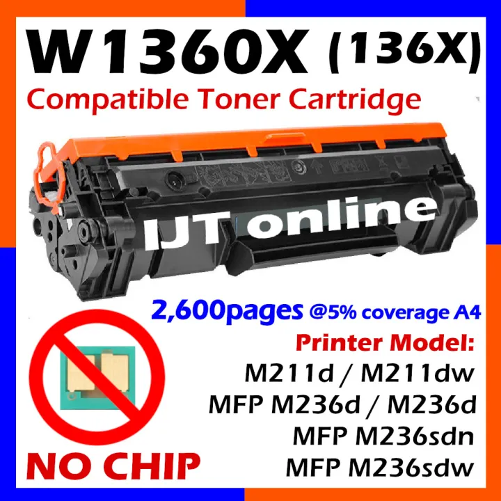NO CHIP Laser Toner Compatible to W1360X 136X for HP LaserJet M211d ...