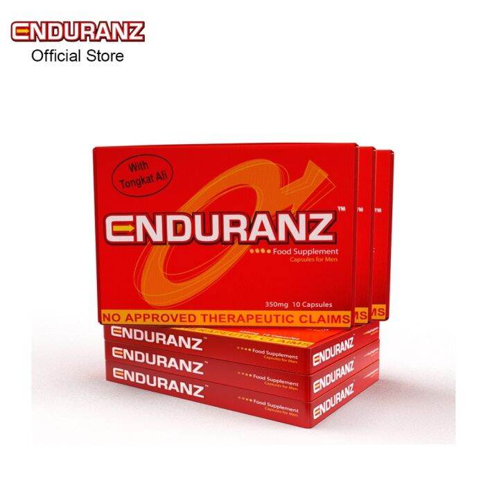 Enduranz with Tongkat Ali for Men 350mg Capsules Box of 10 Bundle of 6 ...