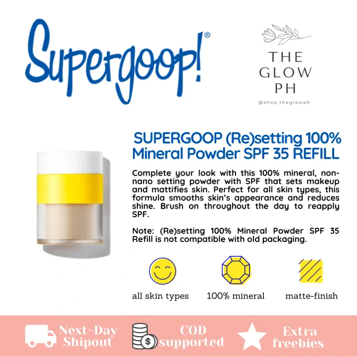 [AUTHENTIC] SUPERGOOP! Resetting 100% Mineral Powder SPF 35 PA ...