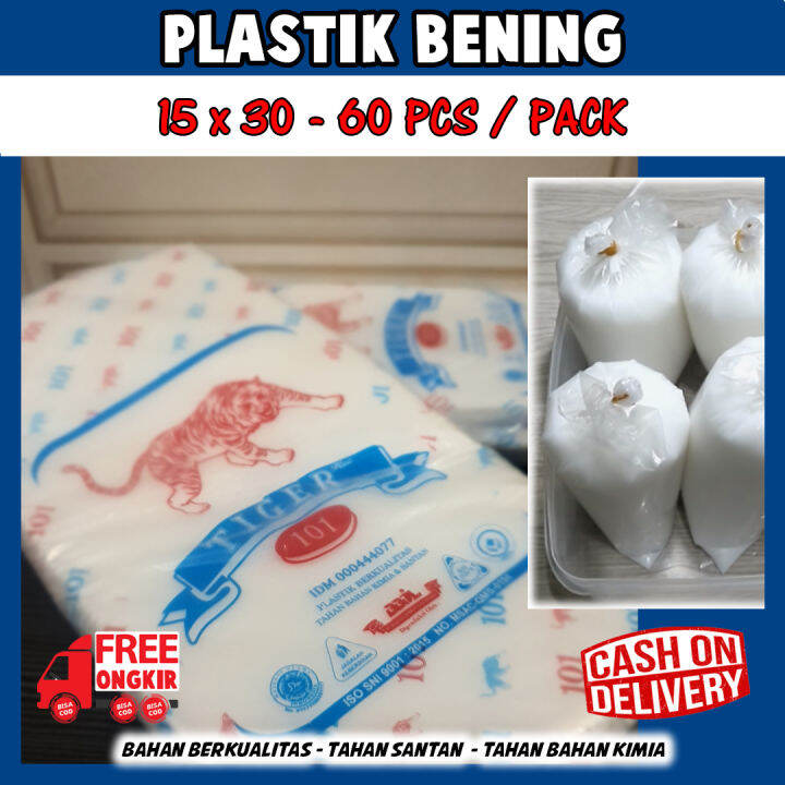 Plastik Gula 15 x 30 (1 kg) Bahan PE Merk Tiger 101 Plastik es batu ...