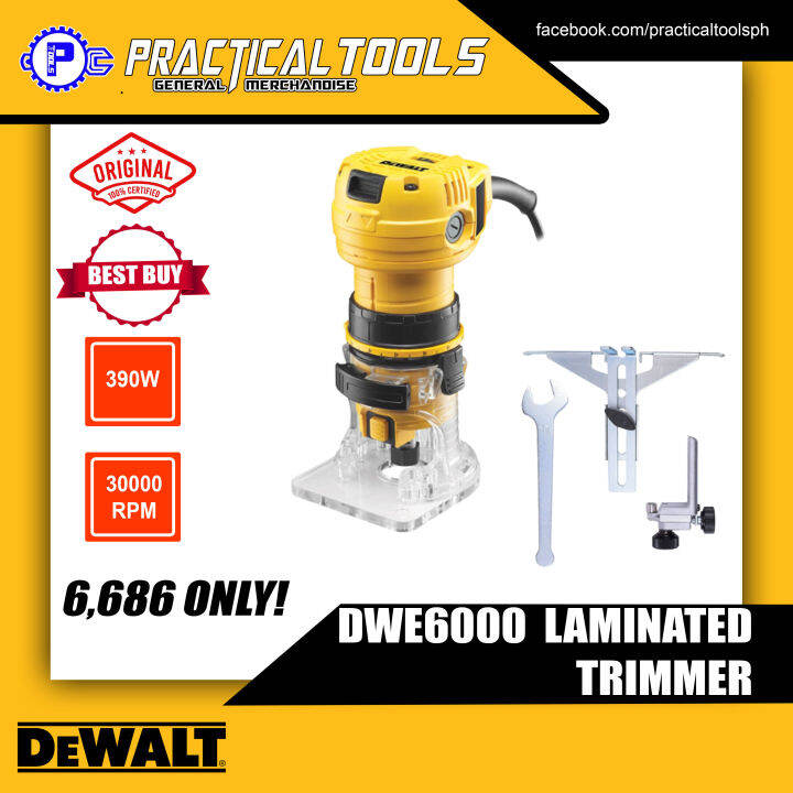 DeWalt DWE6000 390W Laminated Trimmer | Lazada PH