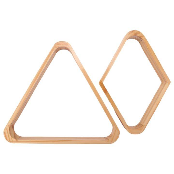 Wooden Billiard Ball Rack Billiard 8-Ball Triple-cornered Rack and 9 ...