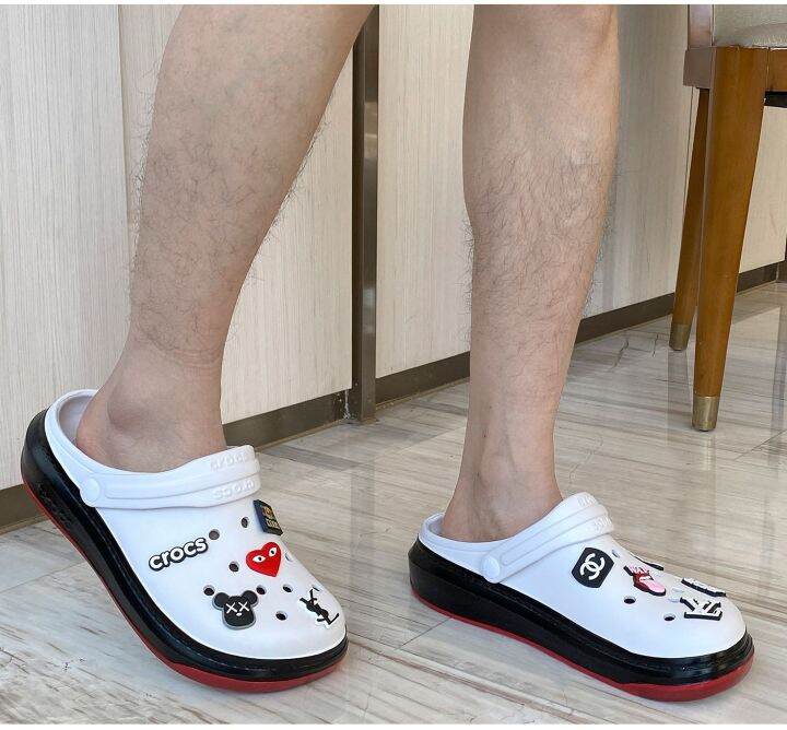 Semi High Held Crocs Platform Thick Shoes For Men with jibbitz | Lazada PH