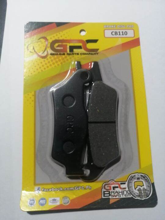 GPC Brake Pads for Honda CB110 , Suzuki Raider 150 Fi, Gixxer, GSXR-150 ...