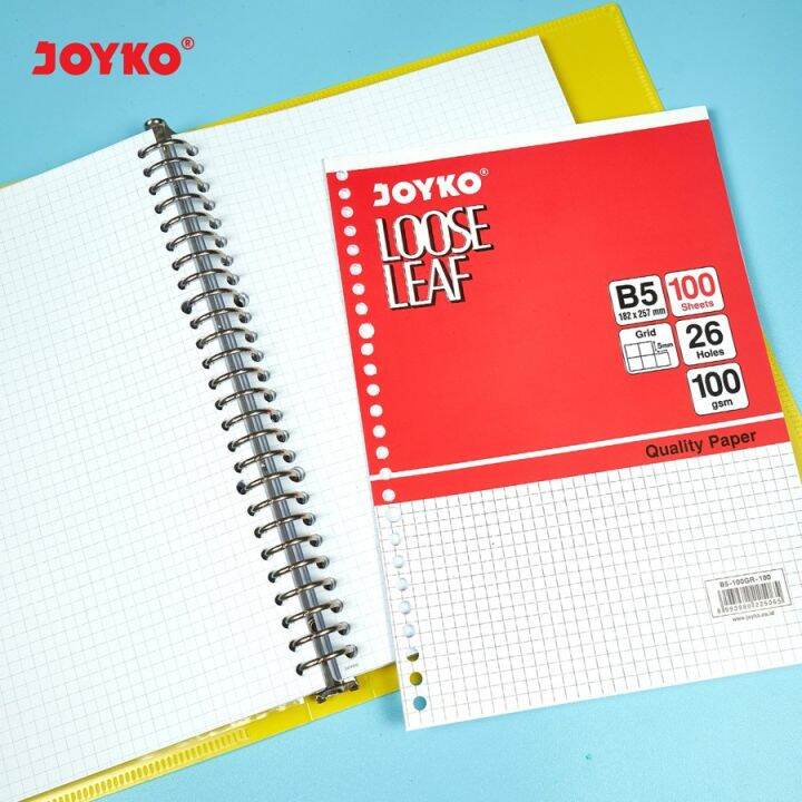 Isi Binder / Loose Leaf B5 50 Lbr Grid / Tipe Kotak Kotak Joyko 100gsm ...