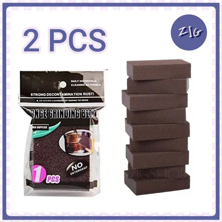 ZIGSHOP (2 ชิ้น) Magic Nano Sponge Heavy Duty ฟองน้ำนาโน สำหรับงานหนัก ...