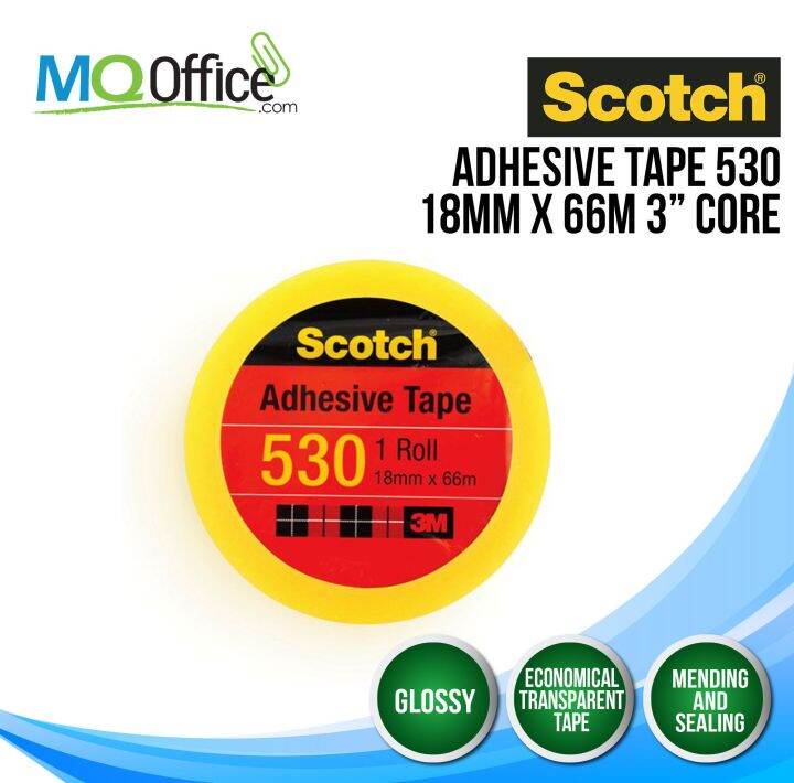 3M Scotch 530 Adhesive Tape 18mm X 66m MQOFFICE | Lazada