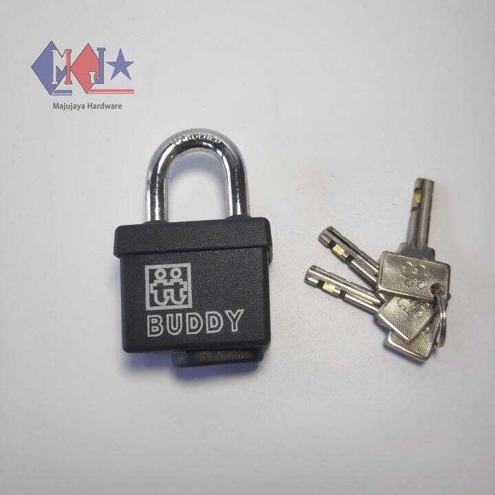 BUDDY Security Padlock Lock Mangga Kunci Pad Lock 锁头 Black 50MM | Lazada