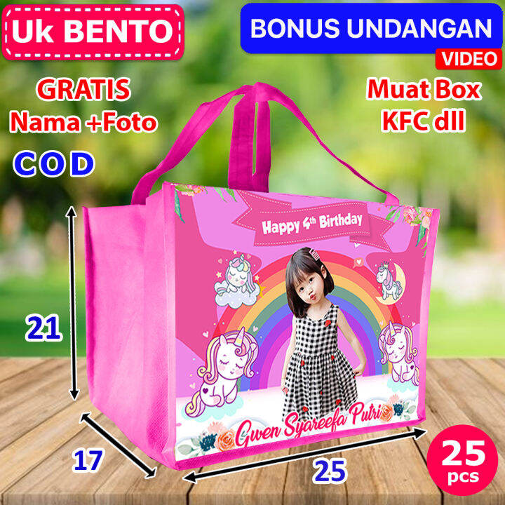 Tas Box Nasi Bento Ultah 25x21x17 Unicorn | Lazada Indonesia