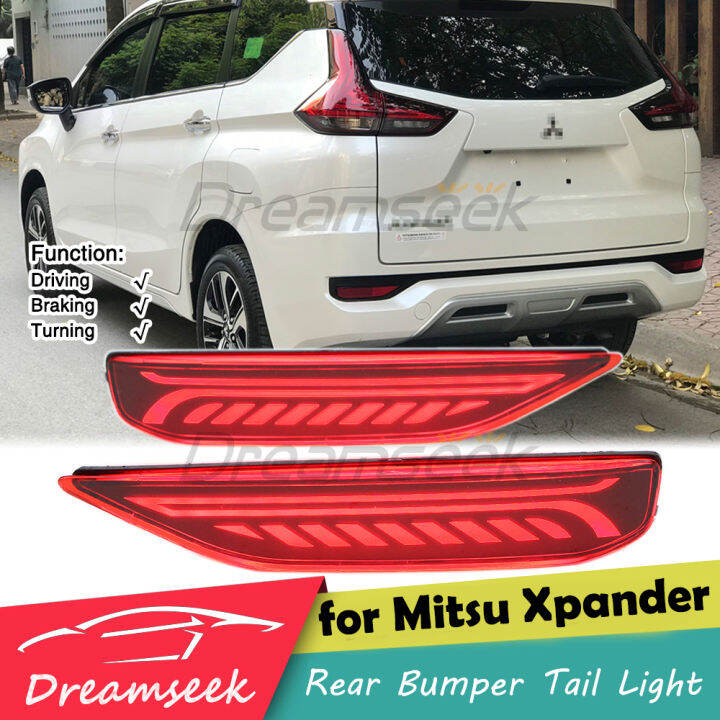 LED Rear Bumper Reflector Tail Light For Mitsubishi Xpander 2017 2018 ...