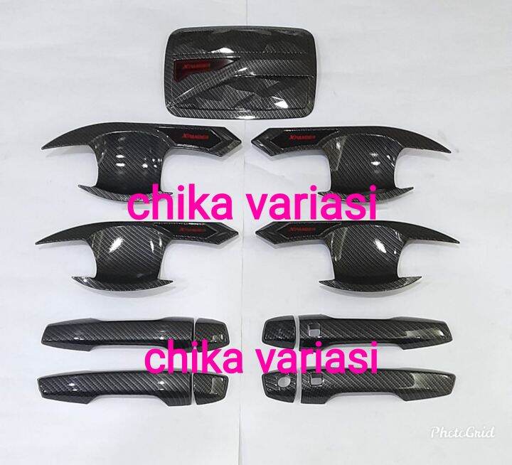 Paket cover door handle outer pegangan pintu mobil mitsubishi xpander+tank cover tutup bensin ...