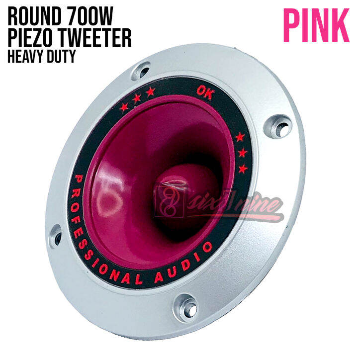PINK Round Piezo Tweeter 700W Heavy Duty | Lazada PH