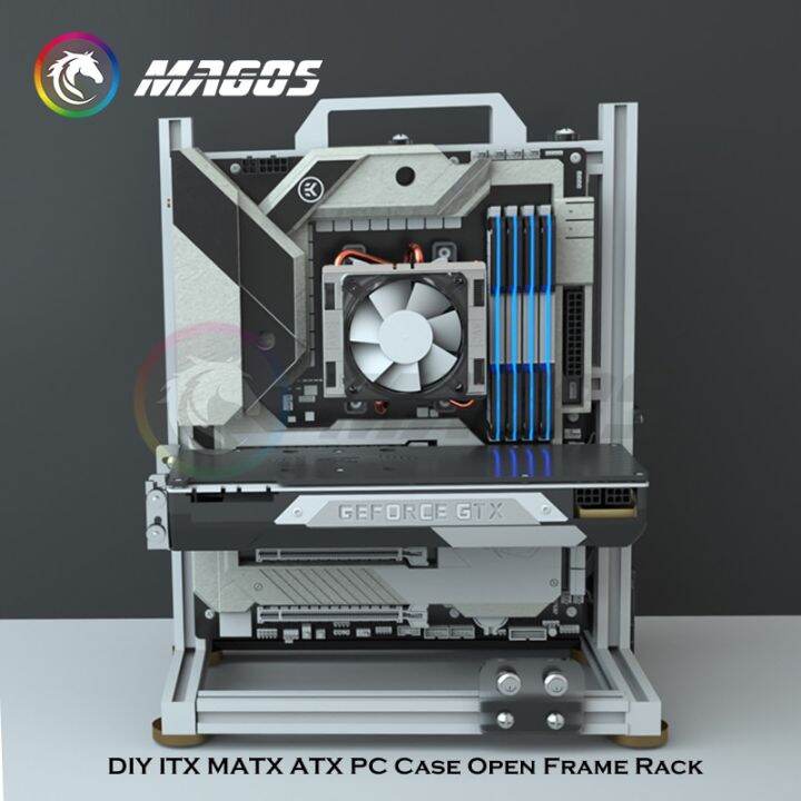 ตู้สำหรับเล่นเกม DIY แชสซี ITX MATX ATX ATX แชสซีกล่องสำหรับเล่นเกมเคสคอมพิวเตอร์เย็น MOD ตู้ ...