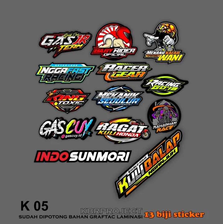 Sticker 2 tak terbaru / sticker two stroke viral sudah potongan bahan ...