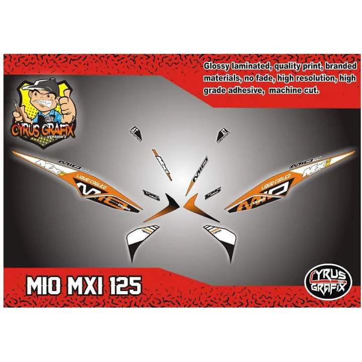 Mio Mxi 125 Stock Decals ( stock 3 ) accessories for motorcycle | Lazada PH
