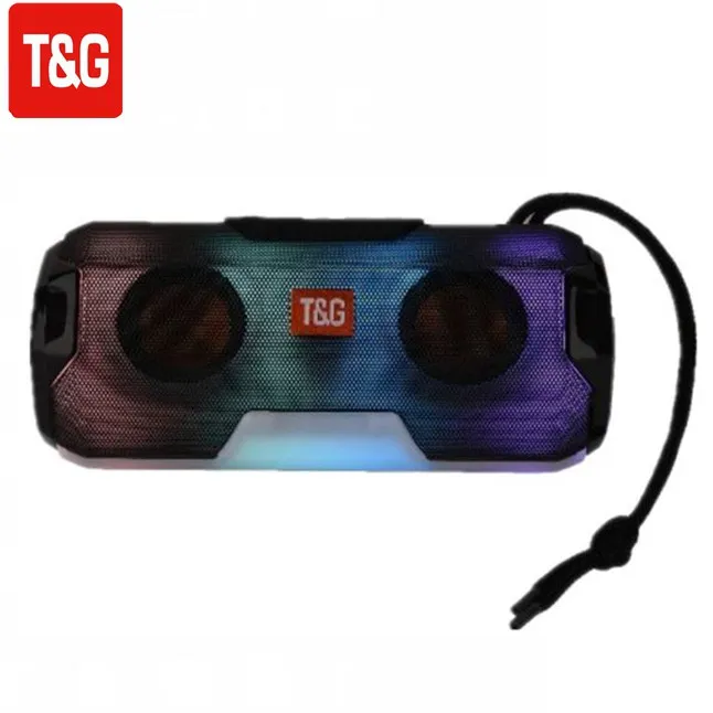 Original T&G TG-143 Portable Hi-Fi Bluetooth Speaker with FM Radio/TF/AUX/USB & LED Light ...