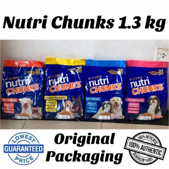 Nutri Chunks 1.3kg Original Packaging - Coatshine Optimum Adult ...
