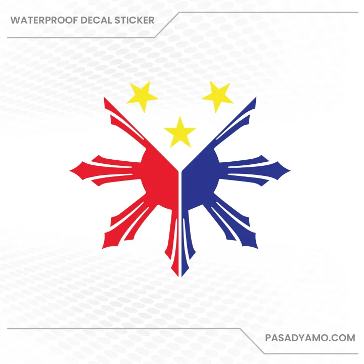 Philippine Flag Decal Sticker for Cars Motorcycles Laptops Skateboards ...