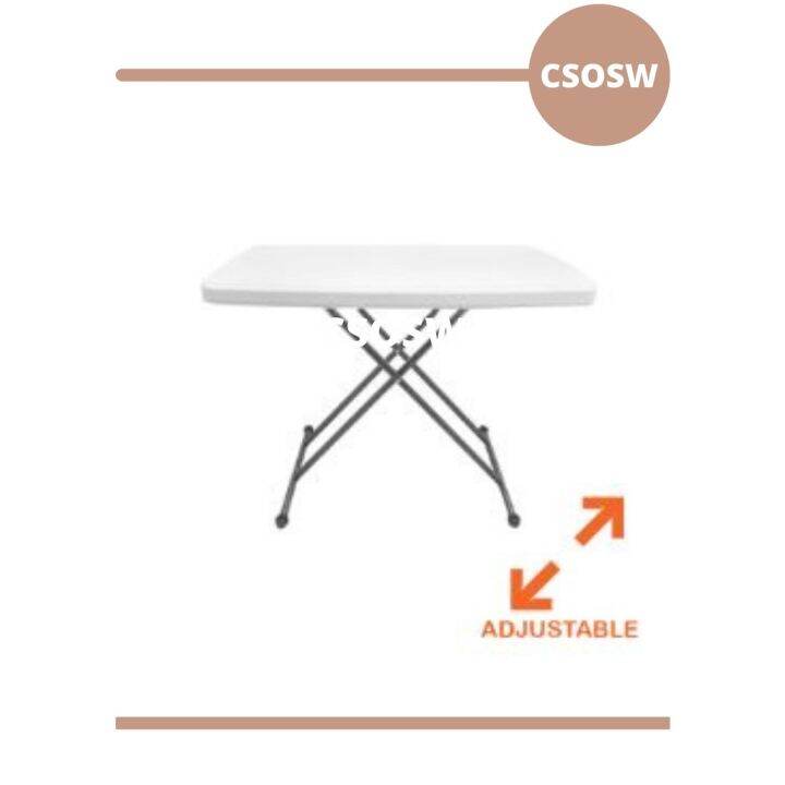 Krisbow Meja Lipat Adjustable warna Putih | Lazada Indonesia