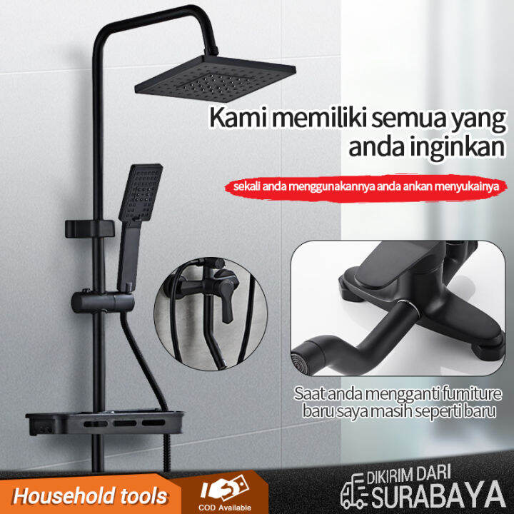 Set Shower Panas Dingin Persegi / Set Shower Kamar 3in1 Dengan Keran ...