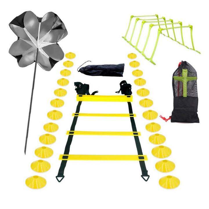 Adjustable Foot work Soccer Football Fitness Speed Rungs Agility Ladder ...